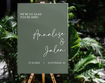 Sage Acrylic Wedding Sign - Etsy