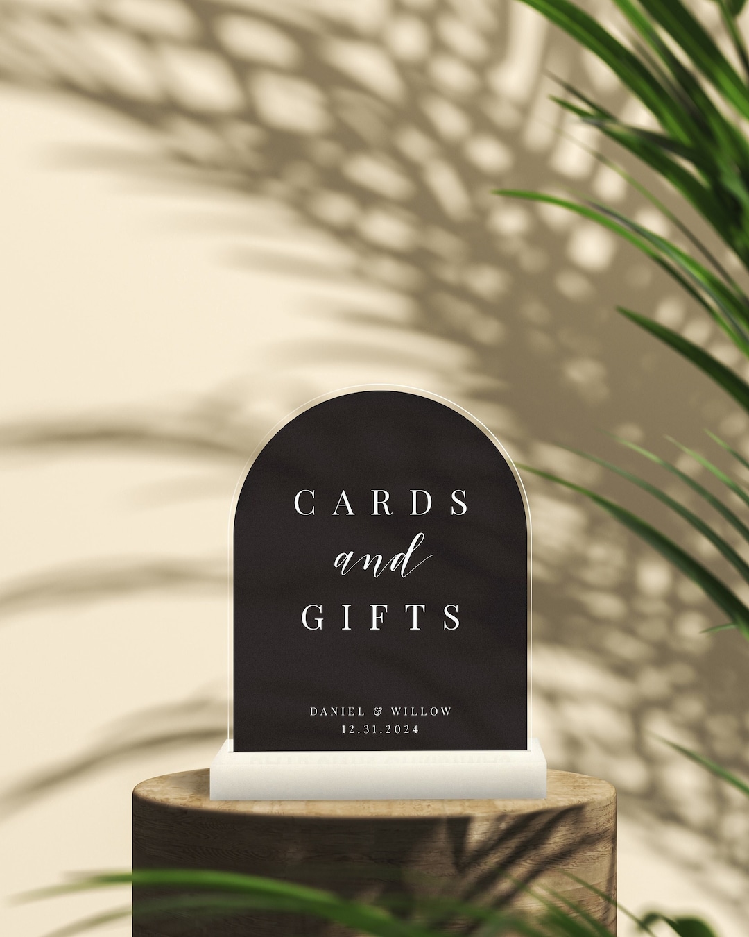 Acrylic Wedding Gift Cards Sign With Color Options | Classic | Modern ...