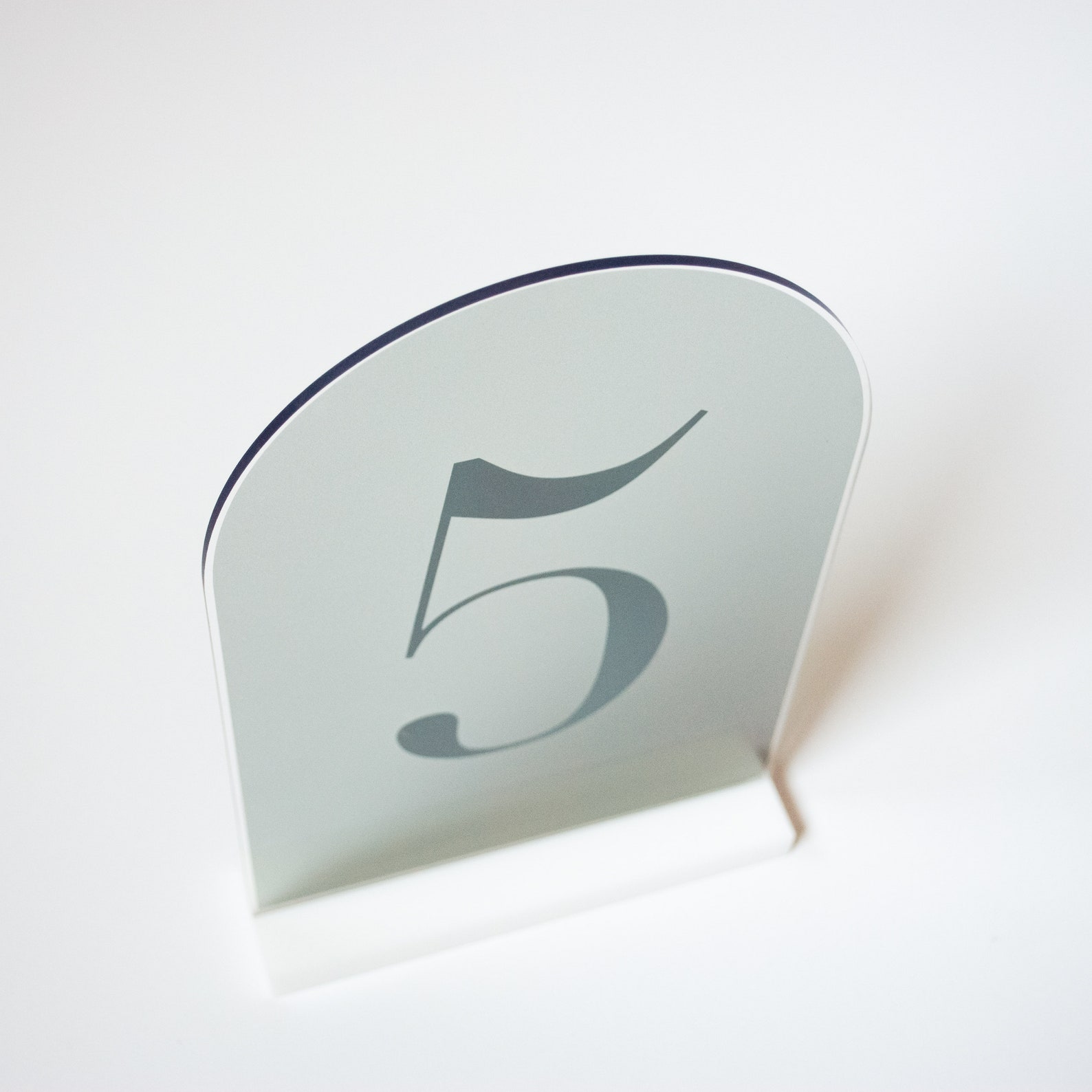 Acrylic Arch Table Number | Translucent Color Background W/ Opaque ...