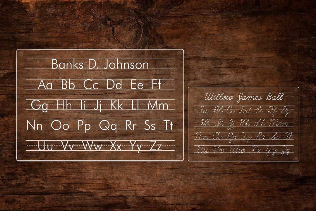 Personalized Alphabet Tracing Board | Alphabet | Cursive | Homeschool ...