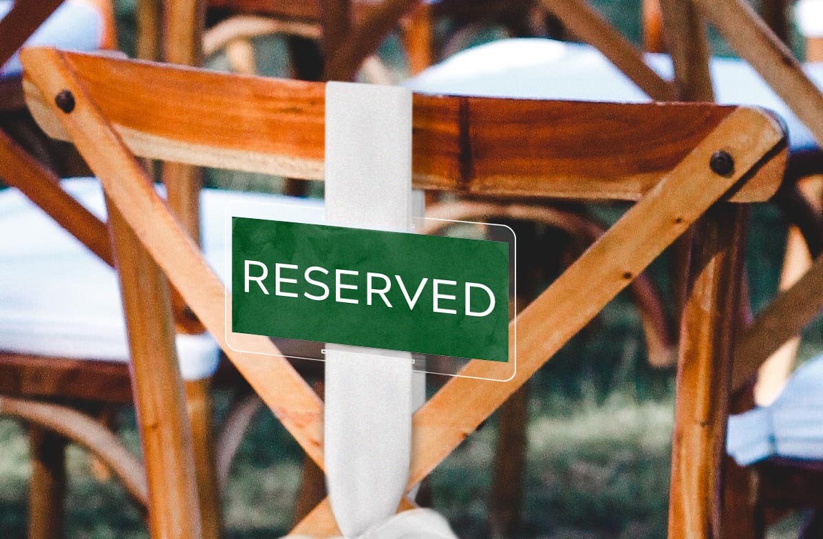 Reserved Seat Sign | Classic Wedding | Watercolor | Colorful | Artsy ...