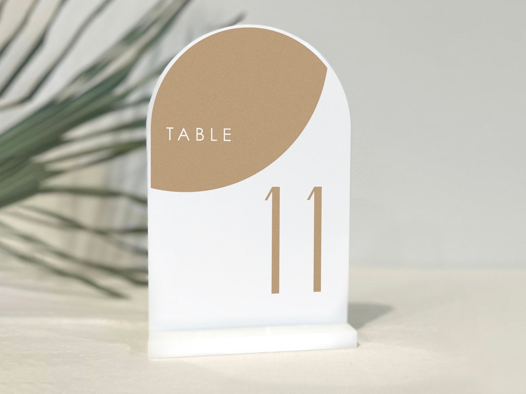 White Acrylic Arch Table Number | Wedding Table Number | Boho | Wedding ...