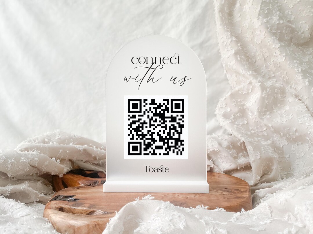 Personalized QR Code Sign | Frosted Acrylic | 5.5"w X 8.5"h | Arch Sign ...
