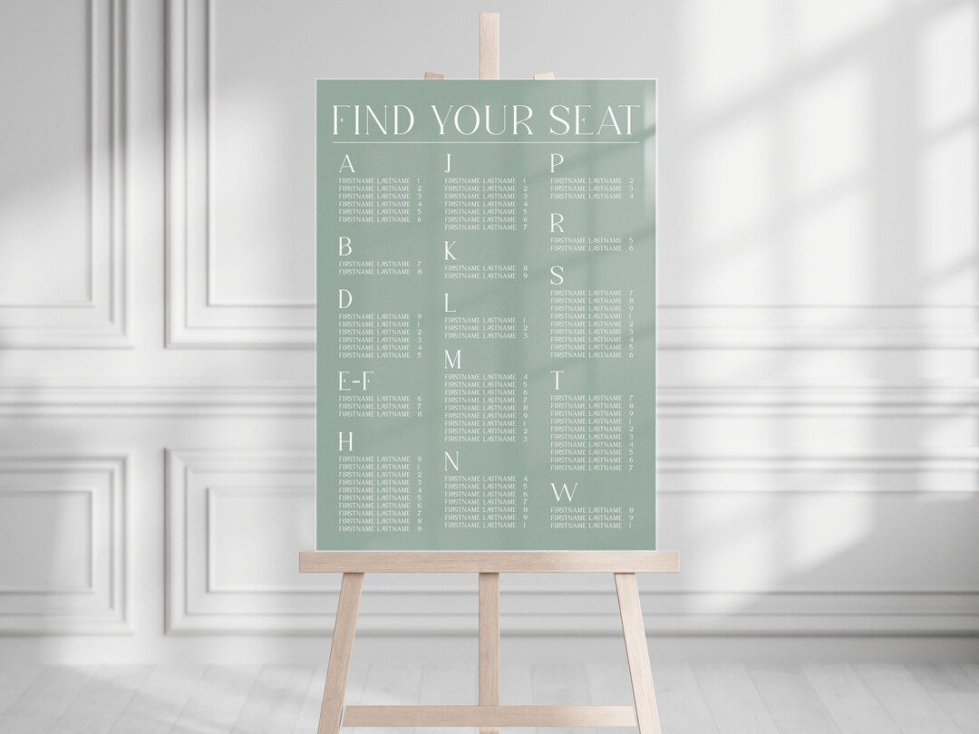 Personalized Acrylic Seating Chart for Wedding | Alphabetized | 100 ...