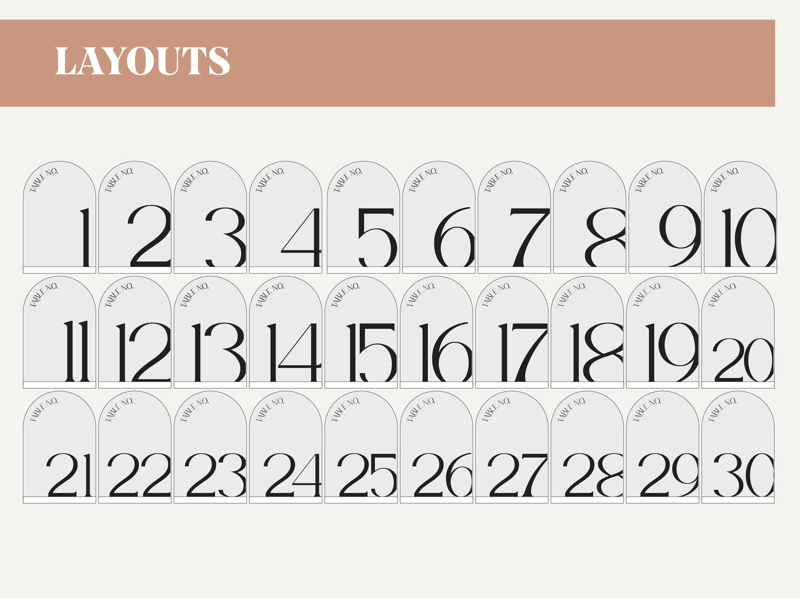 Arch Table Number Clear Acrylic 32 Color Options - Etsy