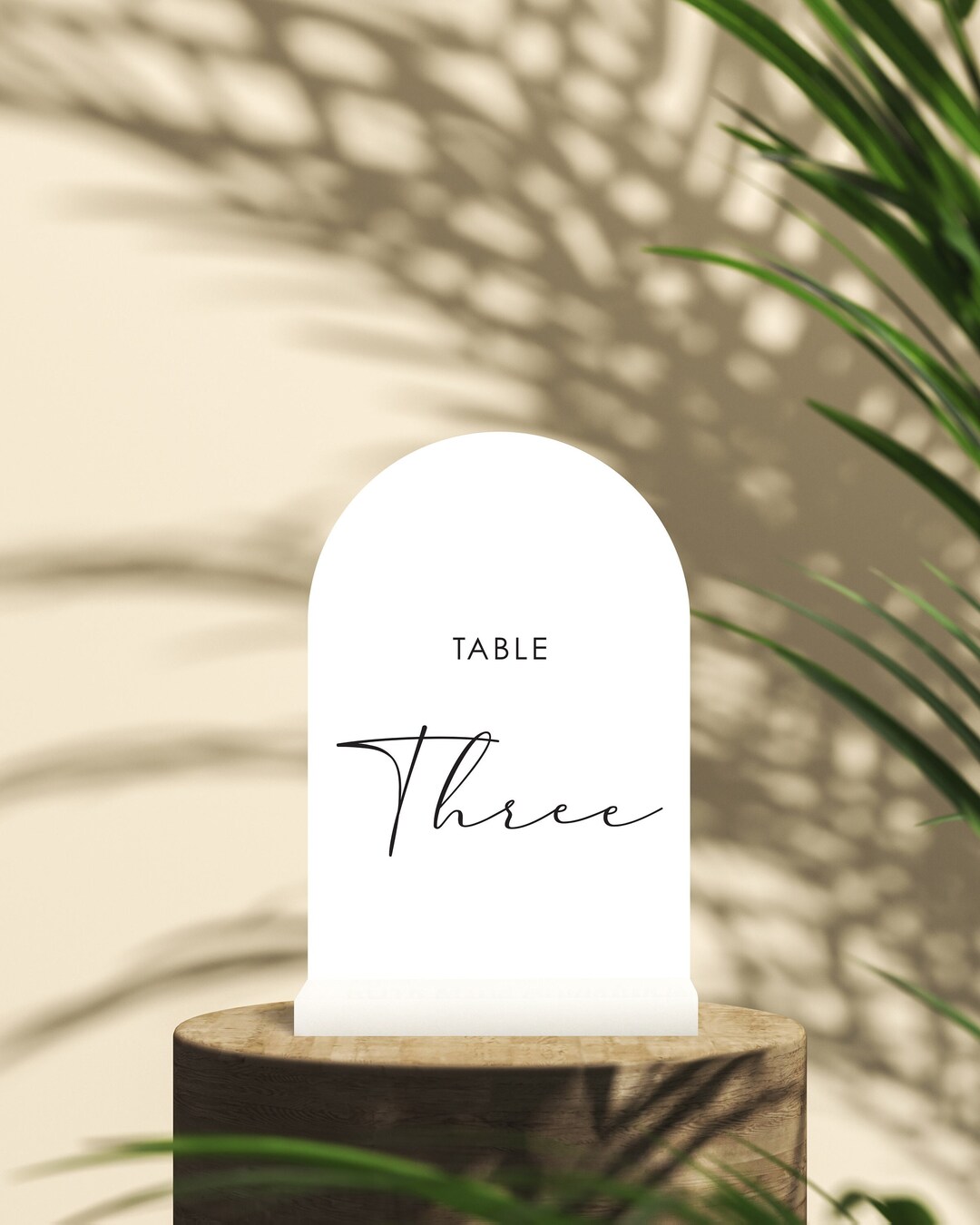White Acrylic Arch Table Number | Wedding Table Number | Minimalist ...