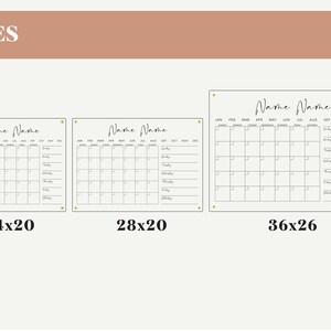Personalized Acrylic Calendar Month & Week Floating Wall - Etsy