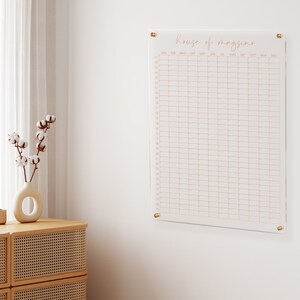 Personalized Yearly Calendar With Color Options | Clear Acrylic ...