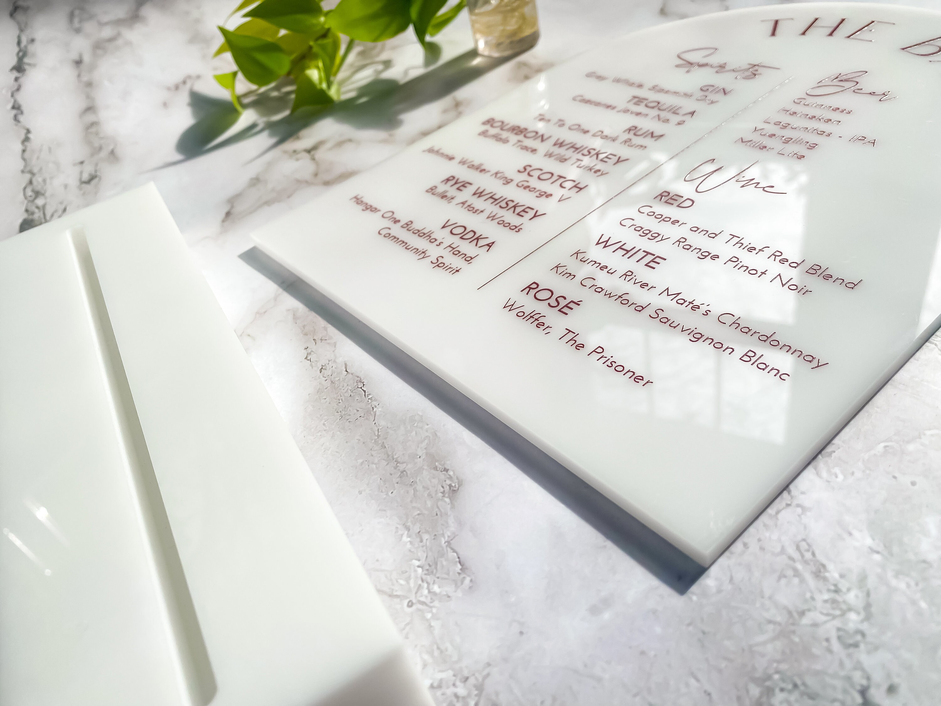 Personalized White Acrylic Bar Sign Half Arch Wedding - Etsy