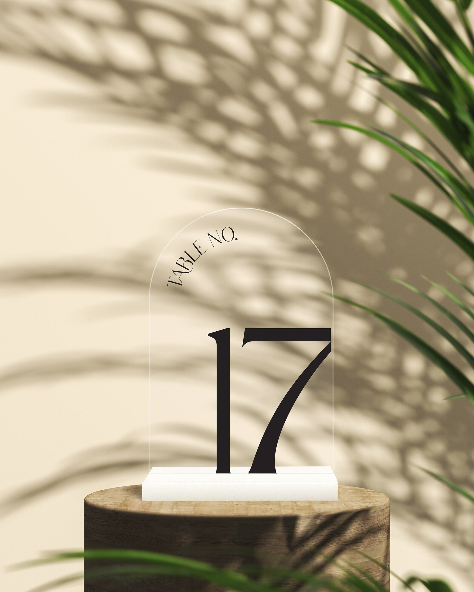 Arch Table Number Clear Acrylic 32 Color Options - Etsy