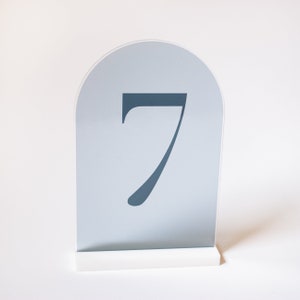 Acrylic Arch Table Number | Translucent Color Background W/ Opaque ...