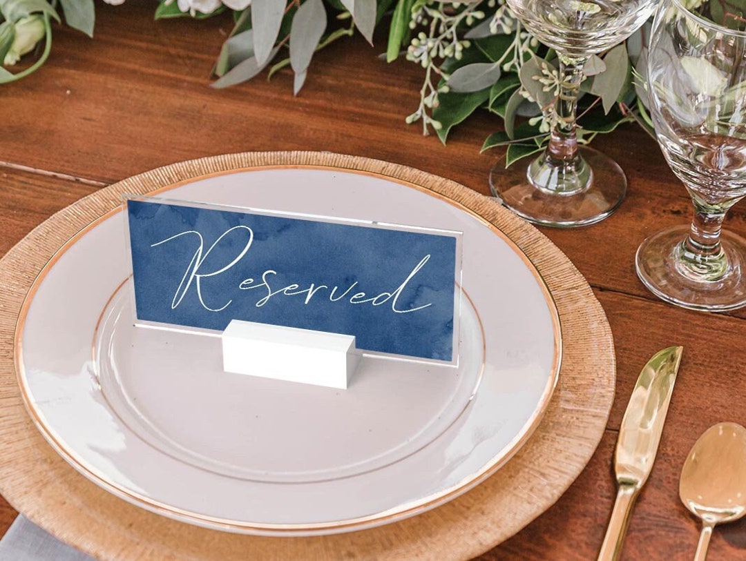 Acrylic Reserved Table Sign | Watercolor | Wedding Reception | Wedding ...