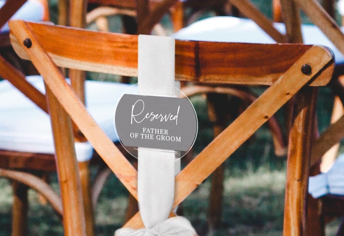 Reserved Seat Sign Wedding Ceremony Minimalistic Classic - Etsy
