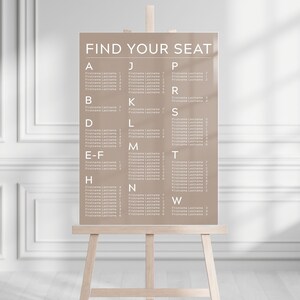 Personalized Acrylic Seating Chart for Wedding | Alphabetized | 100 ...