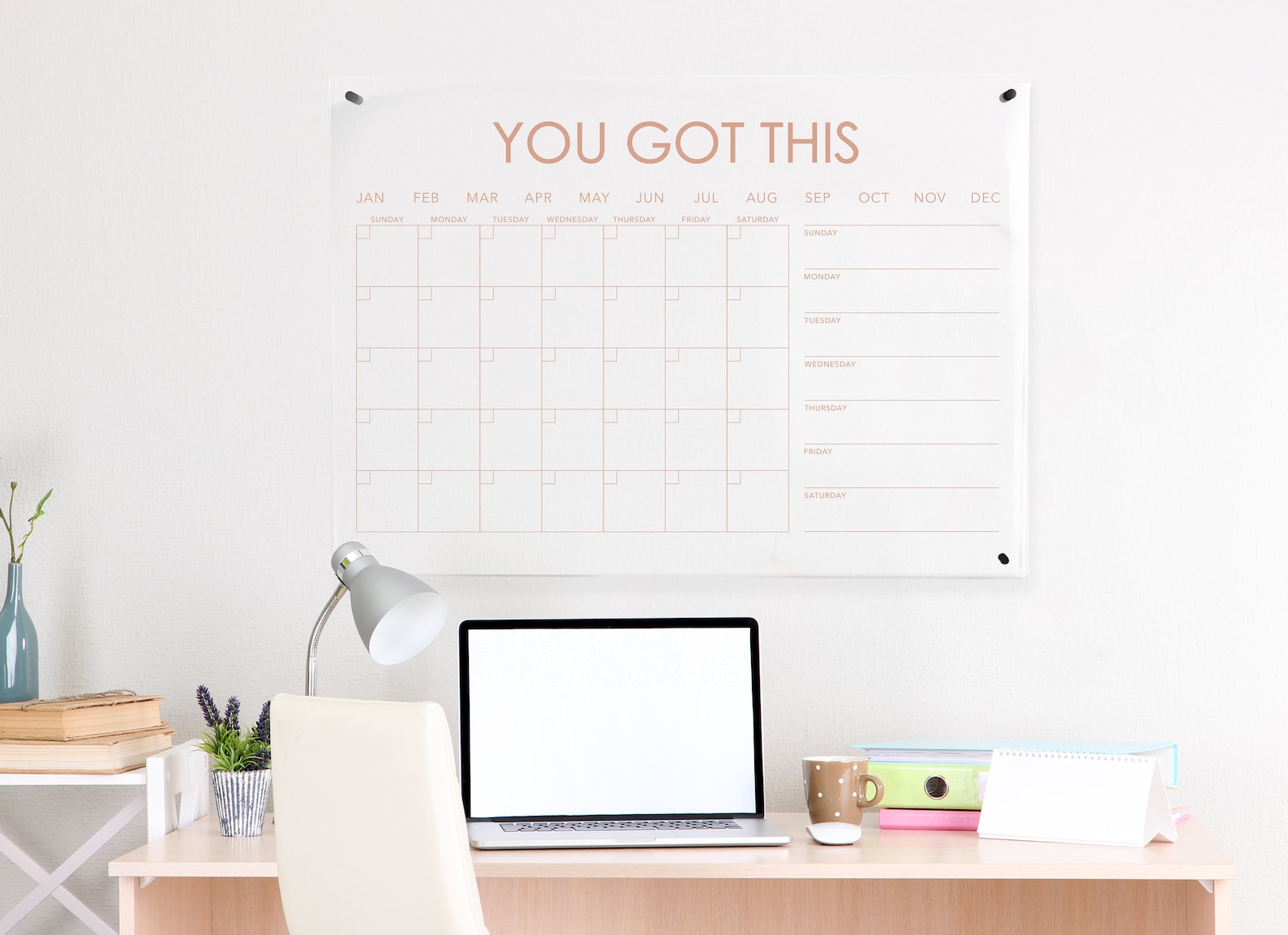 Personalized Acrylic Calendar Month & Week Floating Wall - Etsy