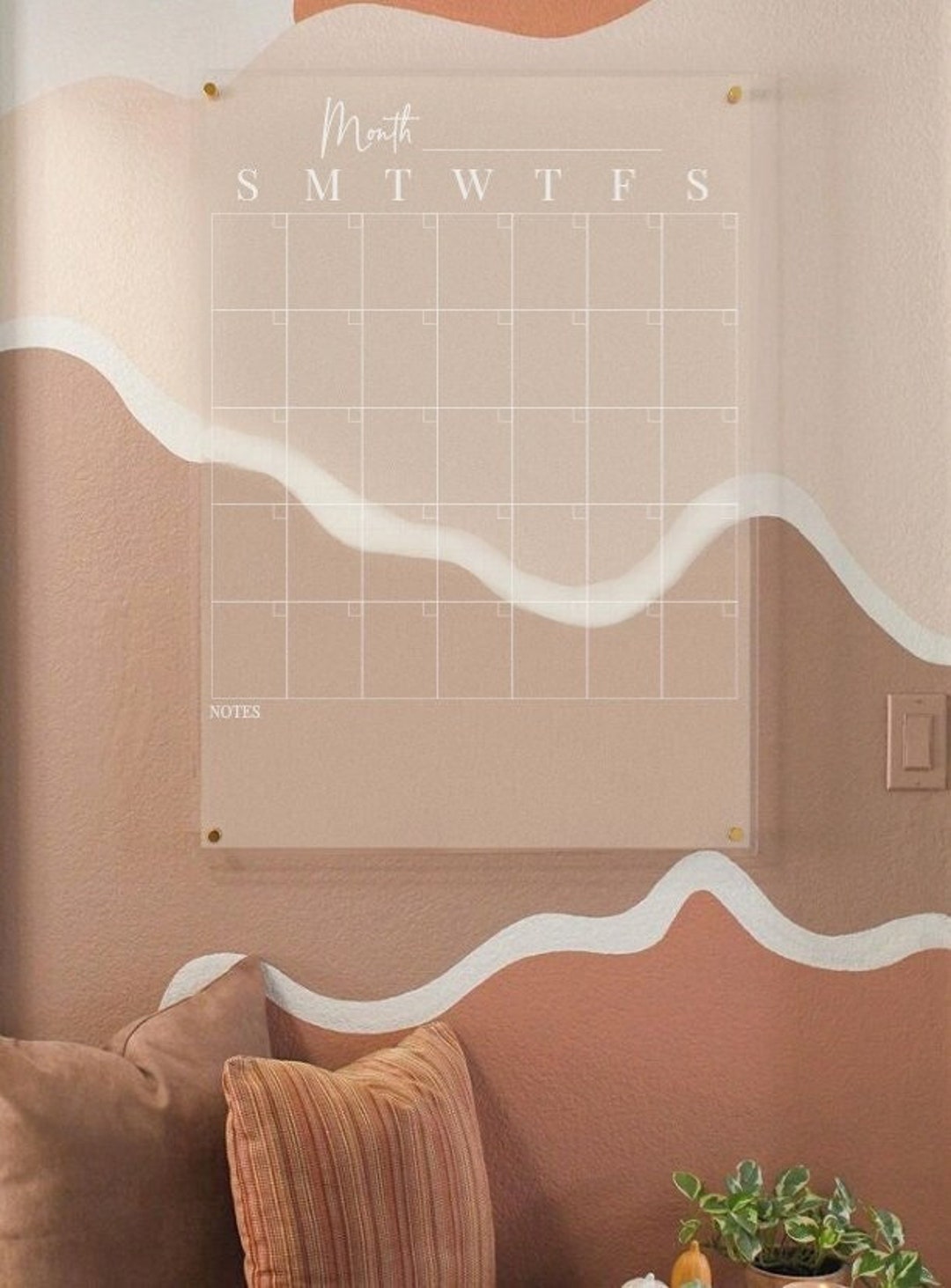 Acrylic Wall Calendar With Translucent Background | Home Decor ...
