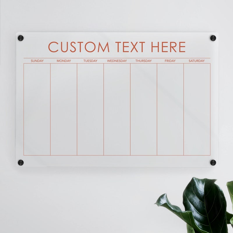 Dry Erase Calendar - Etsy