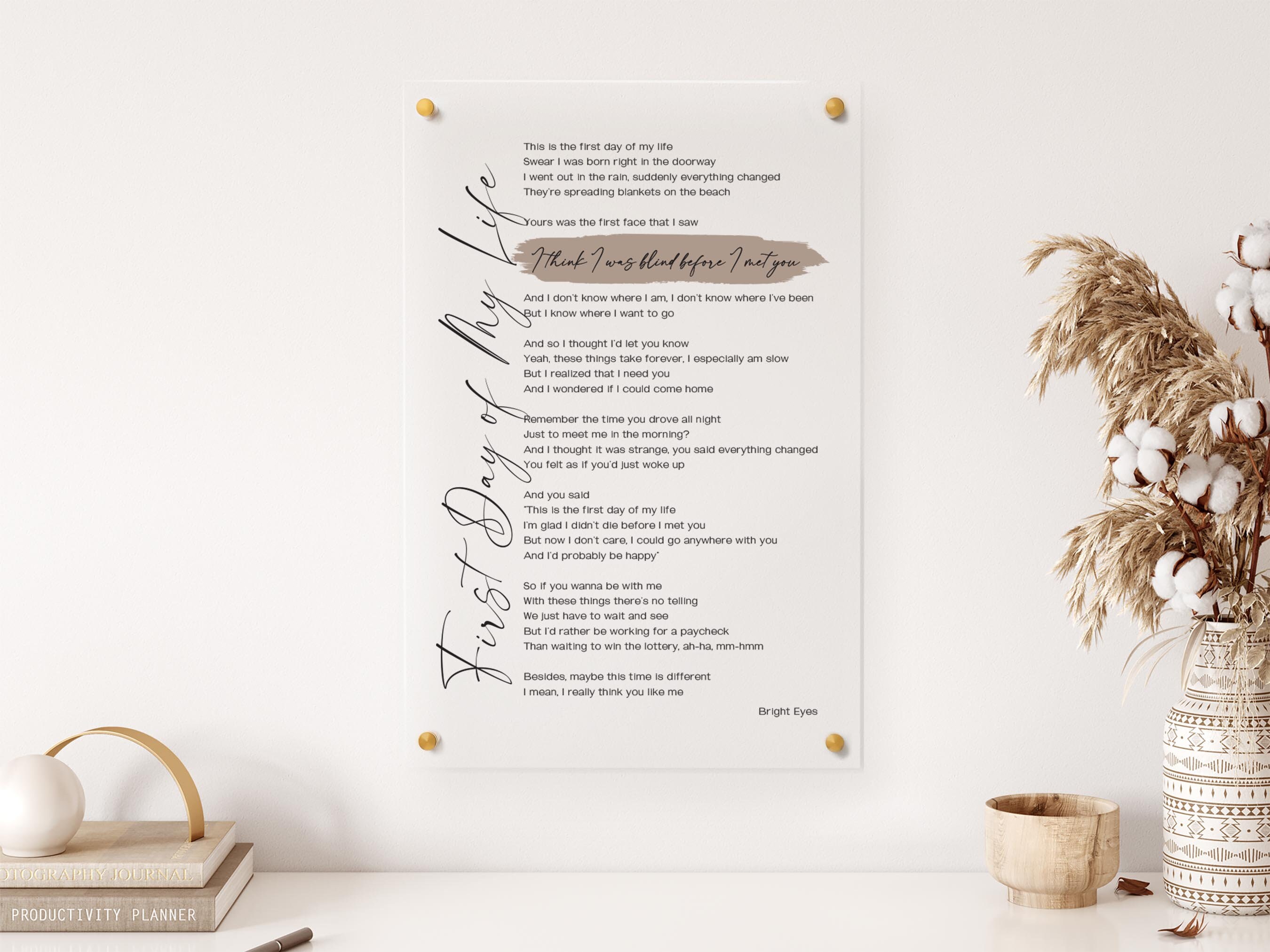 Personalized Acrylic Wall Couples Lyrics Board First Dance - Etsy