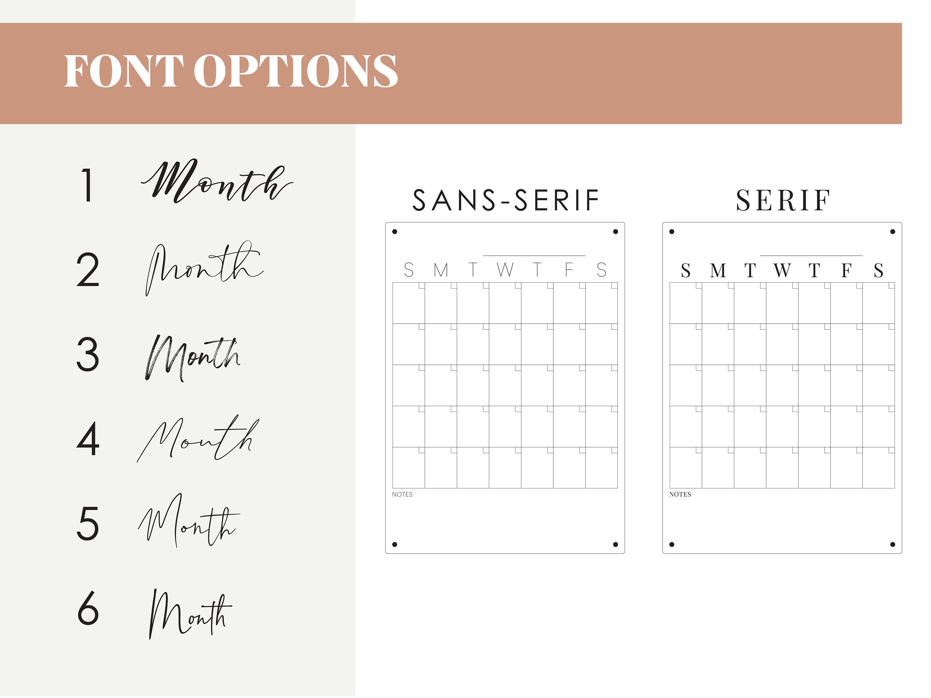 Acrylic Wall Calendar With Translucent Background Home Decor - Etsy