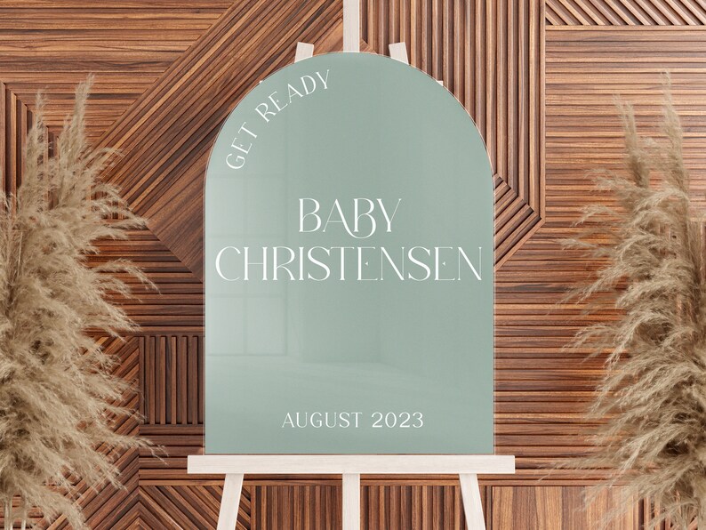 Personalized Acrylic Baby Shower Welcome Sign | Arch | Decor ...