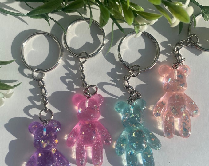 Handmade Resin Teddy Bear Keychain, Gift Ideas, Resin, Resin Art ...