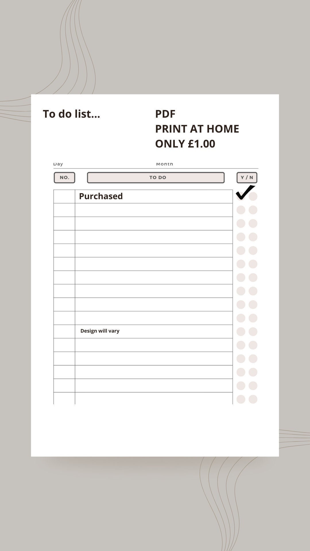 Printable to Do List, Daily, Weekly To-do Pdf Planner Checklist A4 Size ...