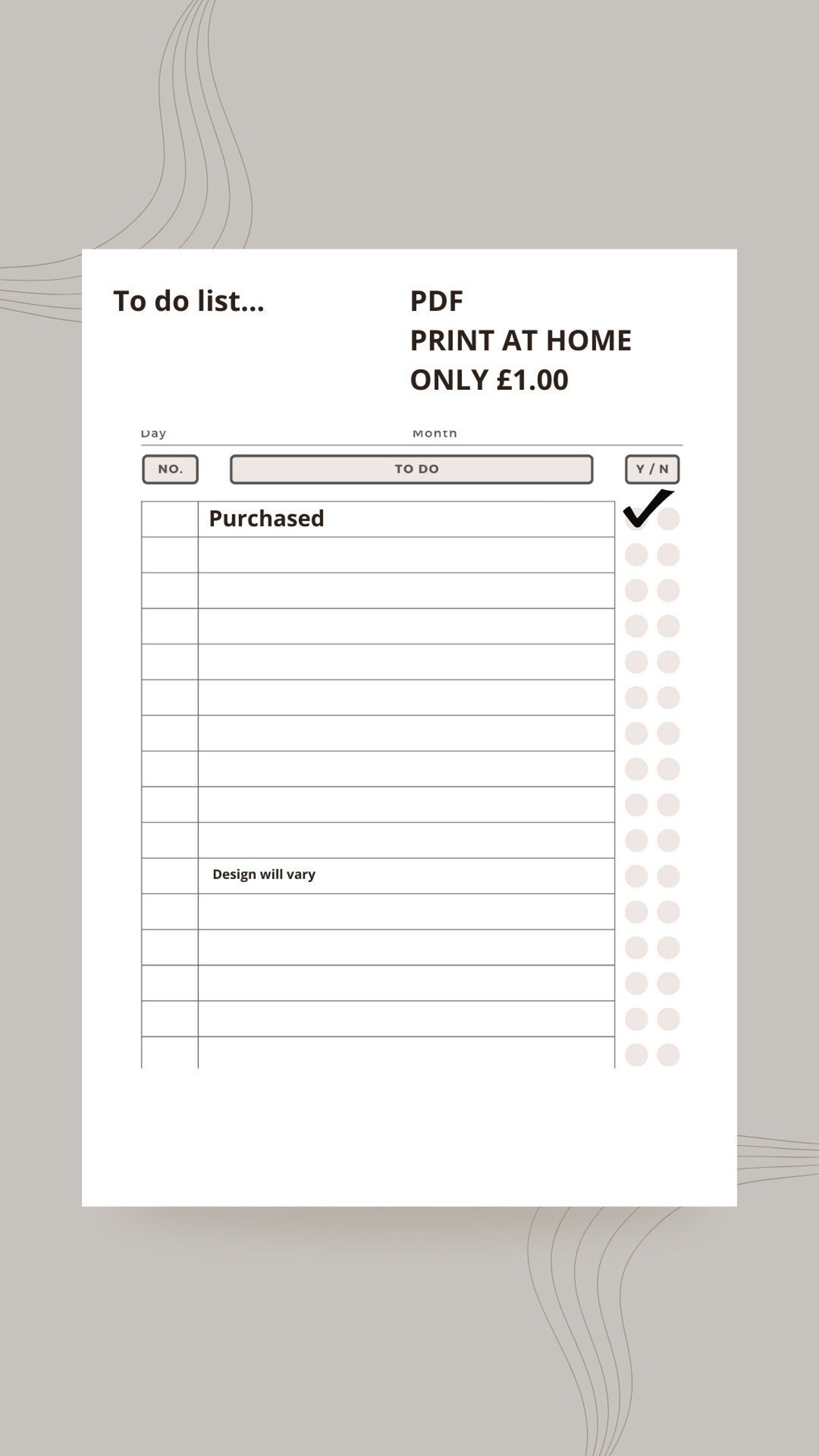 Printable to Do List, Daily, Weekly To-do Pdf Planner Checklist A4 Size ...