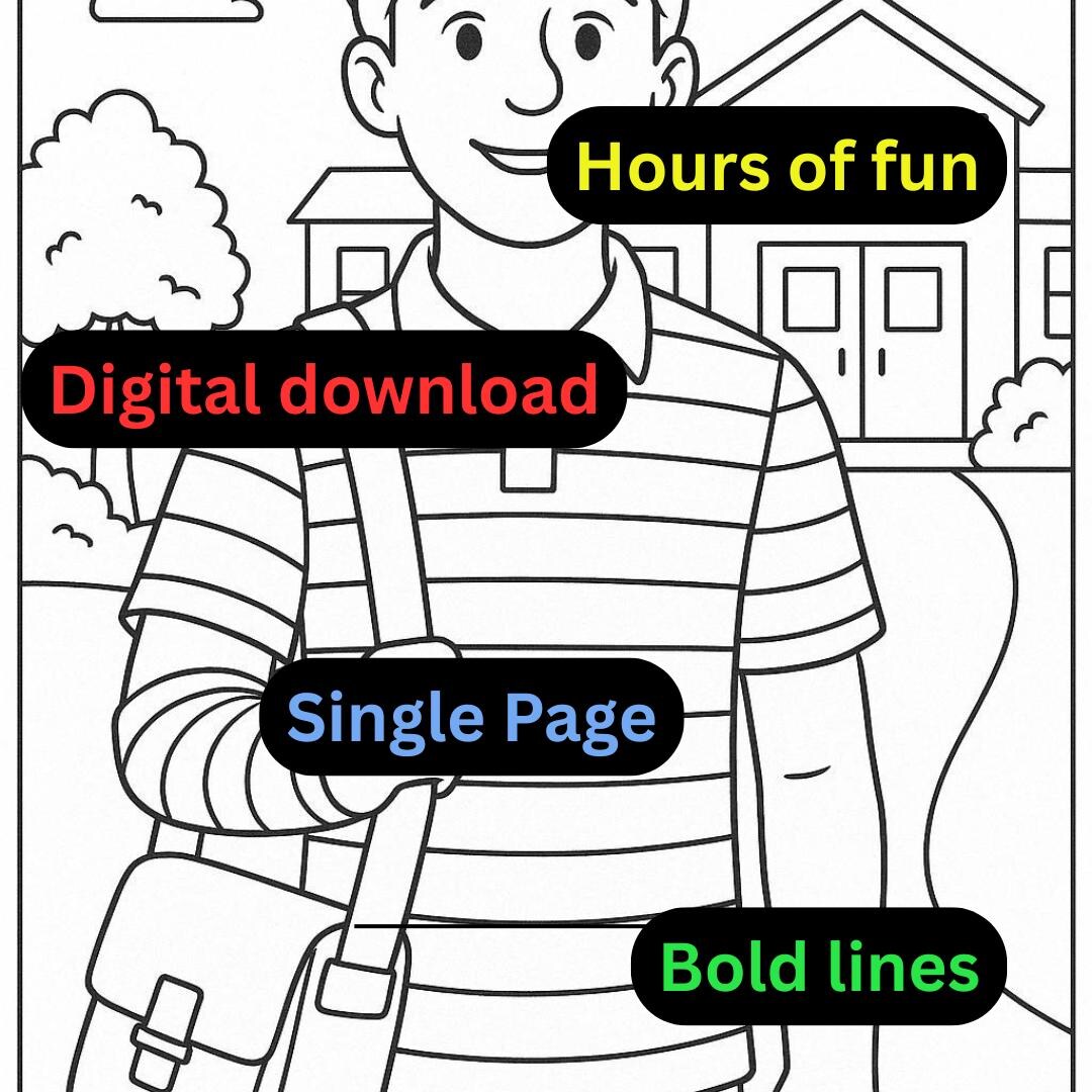 Evan Hansen – Printable Coloring Page - Digital Download - Etsy