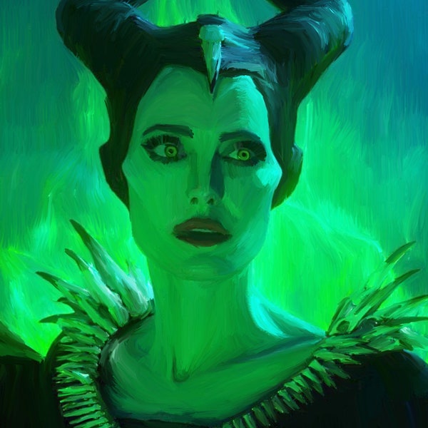 Maleficent Painting - Etsy
