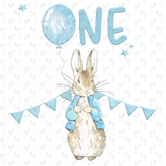 Peter Rabbit First Birthday Digital PNG Balloon Design - Etsy