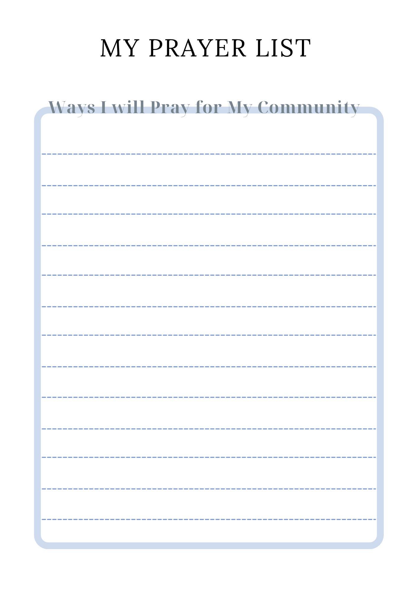 Printable Prayer Journal | Digital Prayer Planner | Daily & Weekly ...