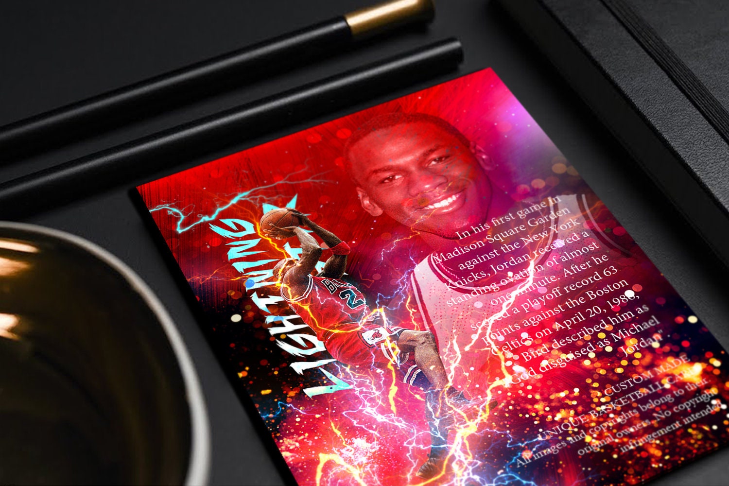 Lightning Star Michael Jordan Chicago Bulls Prism Unbranded Basketball ...