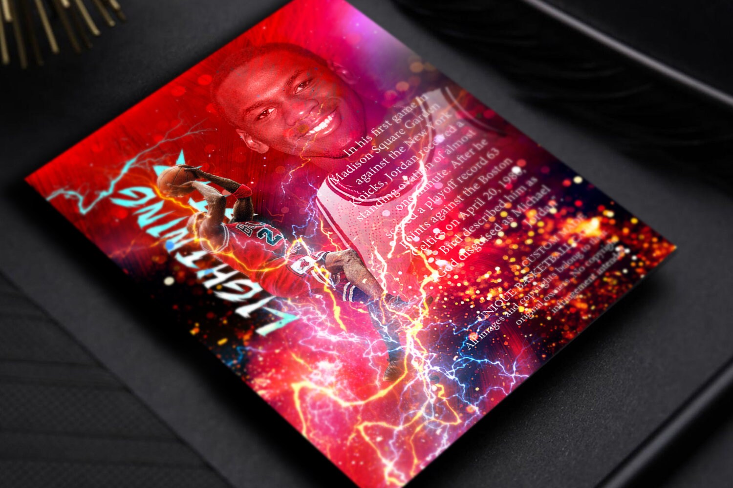 Lightning Star Michael Jordan Chicago Bulls Prism Unbranded Basketball ...