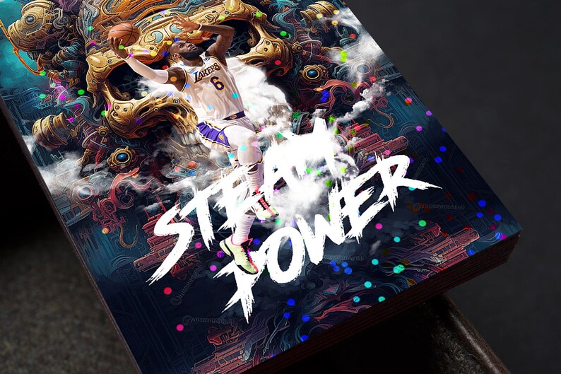 NEW Steam Power Lebron James Los Angeles Lakers Prism Unbranded ...