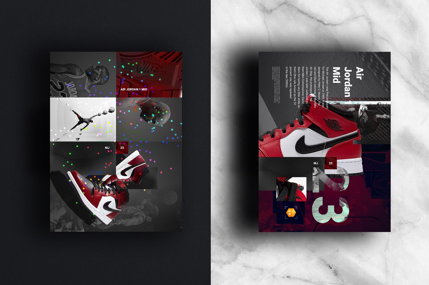 Sneakercard Michael Jordan Air Jordan I Mid Unbranded Basketball Prism ...