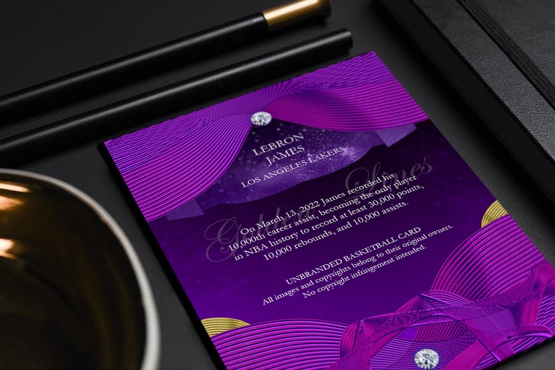 Golden Lines Lebron James Los Angeles Lakers Prism Unbranded Basketball ...