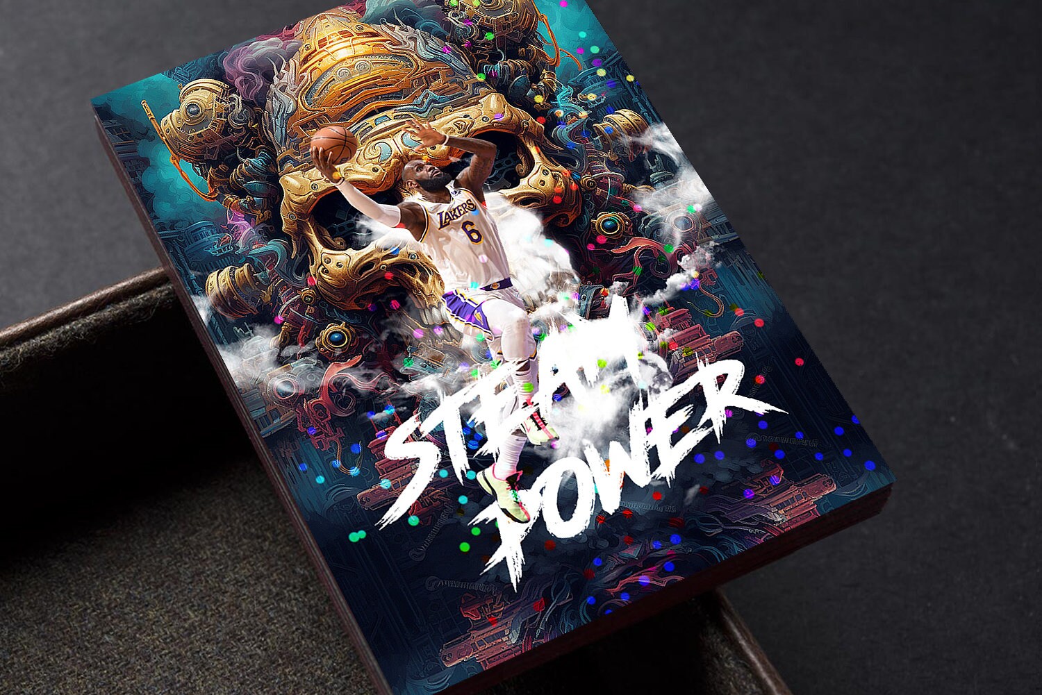 NEW Steam Power Lebron James Los Angeles Lakers Prism Unbranded ...