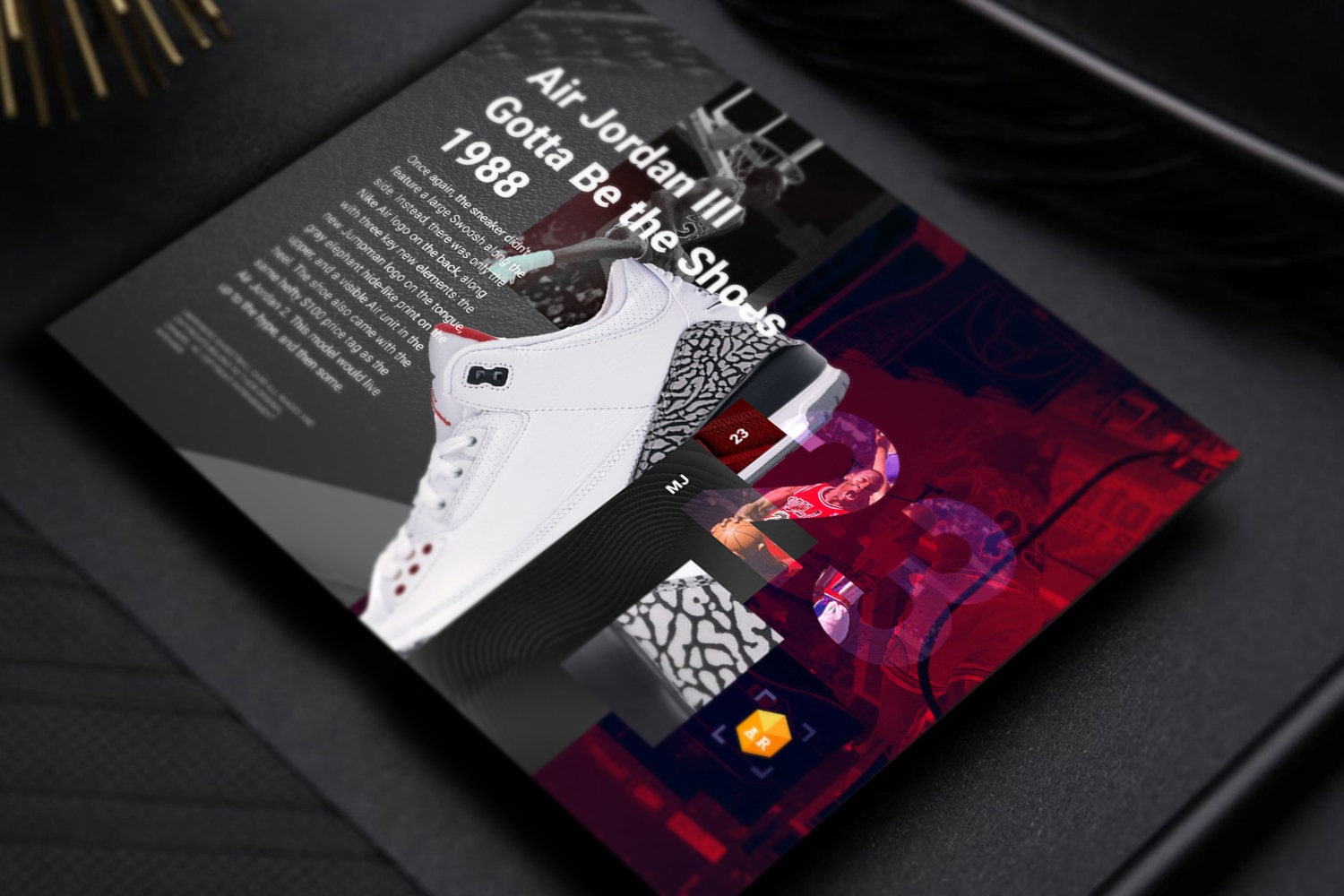 Sneakercard Michael Jordan Air Jordan III Unbranded Basketball Prism ...