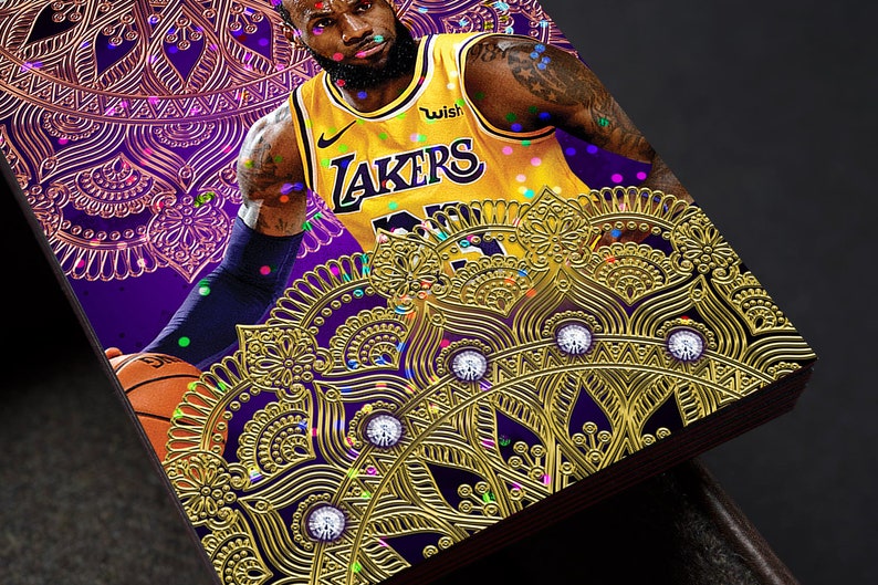 Ornament Lebron James Los Angeles Lakers Prism Unbranded NBA Basketball ...