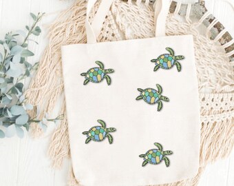Green Sea Turtle Iron on Embroidered Patch - Etsy