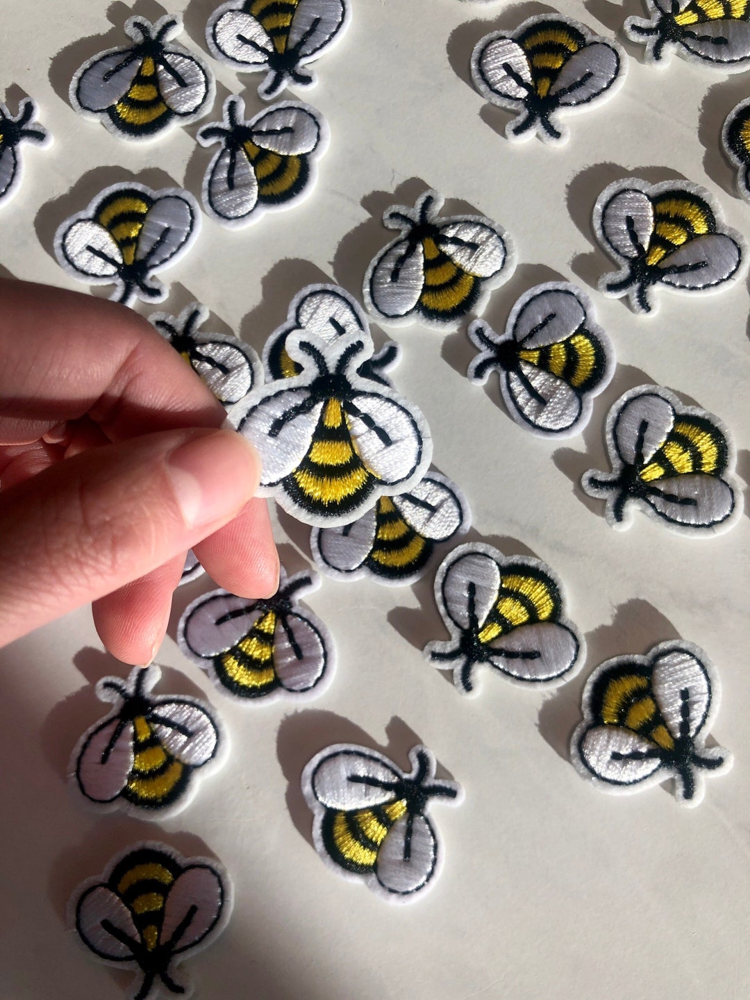 Bumble Bee Patch Iron on Patch Set of 5 Bee Appliqué Bee Embellishment ...