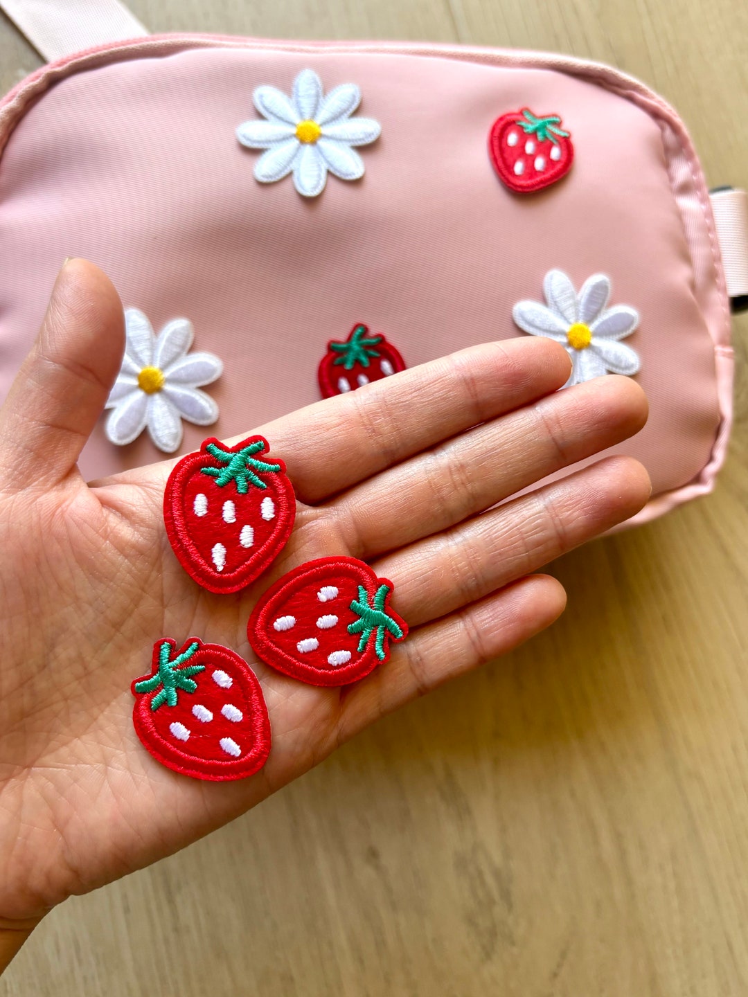 Strawberry Iron-on Patch Set of 4 Embroidery Patch Girls Jacket Patch ...
