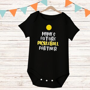 Customizable Pickleball Baby Bodysuit Future Pickleball Partner Baby ...