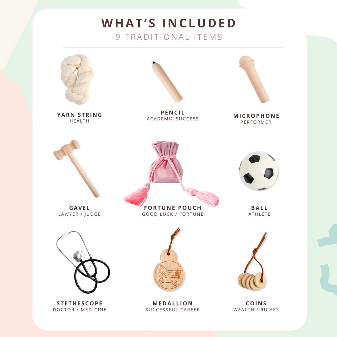 Doljabi Set Korean First Birthday 9 Items Doljanchi 1st Birthday Dol ...