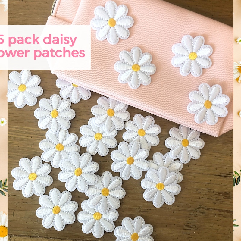 Daisy Embroidery Patch - Etsy
