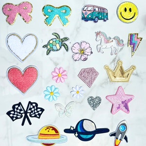 Sequined Star Patch Pink Star Patch Iron-on Oversized Pink Star Applique for Clothes Patch Girls ...