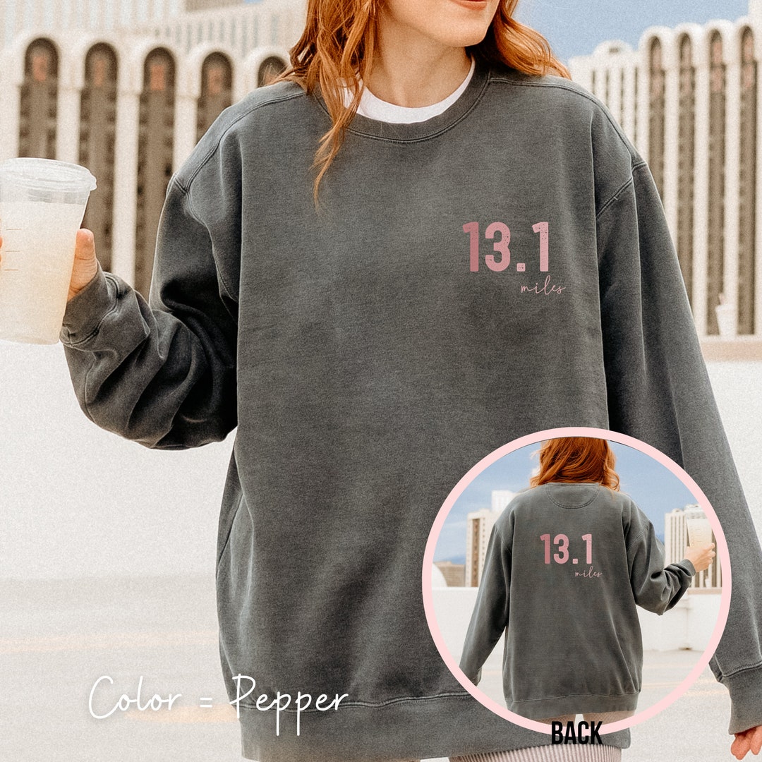 Half Marathon Sweatshirt 13.1 Marathon Gift Minimalist Running Hoodie ...