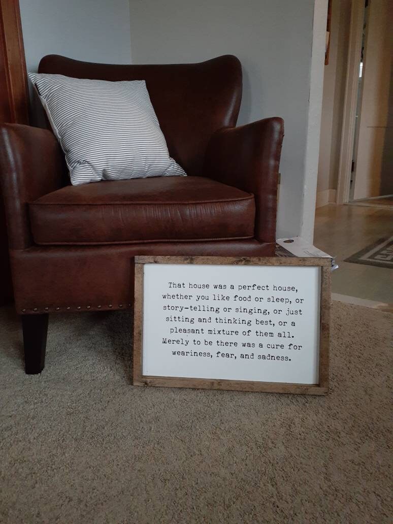 That House Was A Perfect House Handcrafted Farmhouse Sign - Etsy