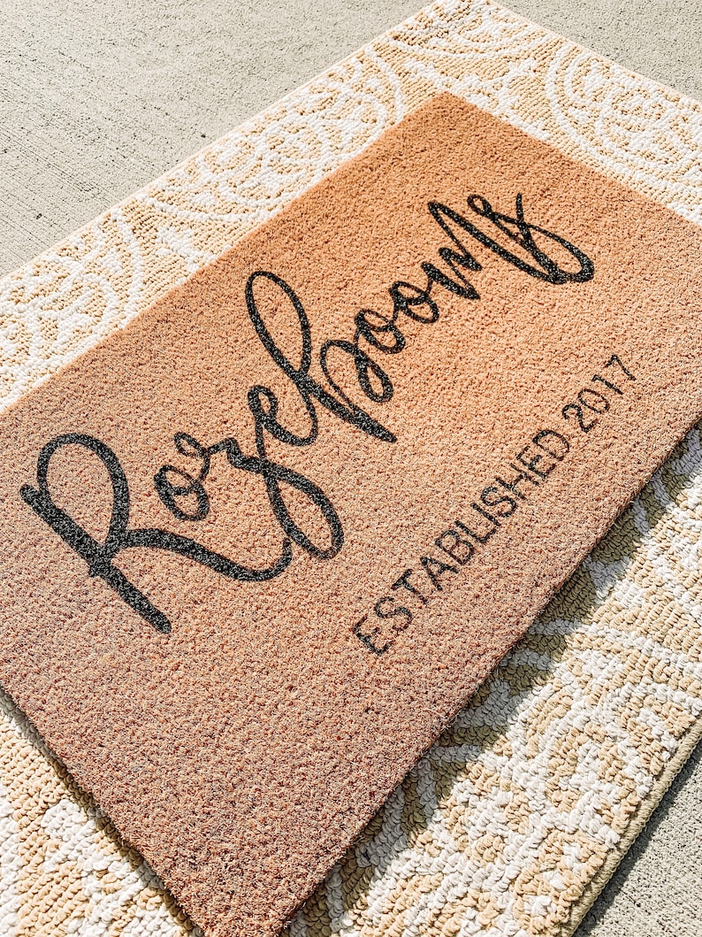 Last Name Door Mat Outdoor Decor Welcome Mat Custom - Etsy