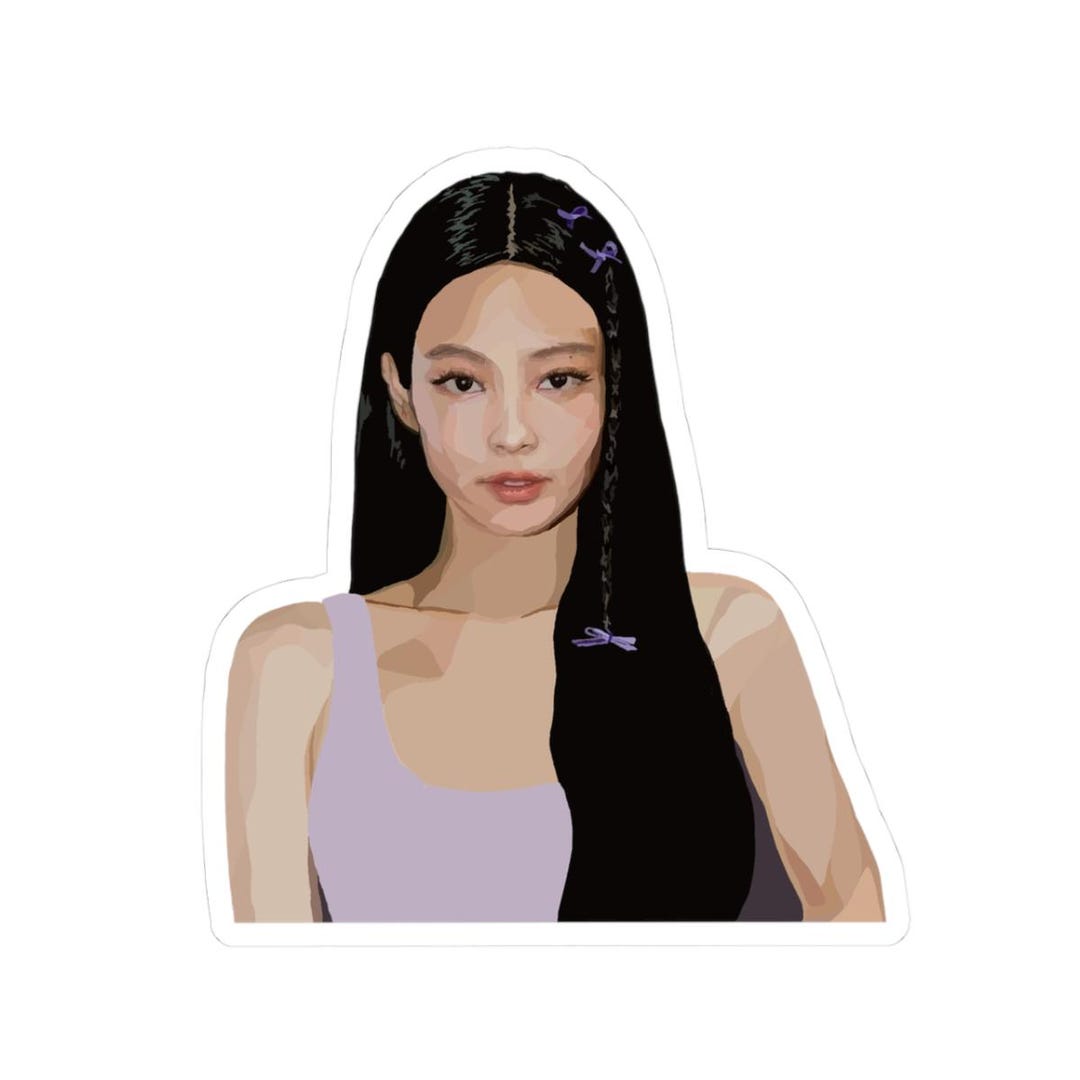 Black Pink Jennie Celebrity Laptop Sticker, Gifts for Kpop Lover ...